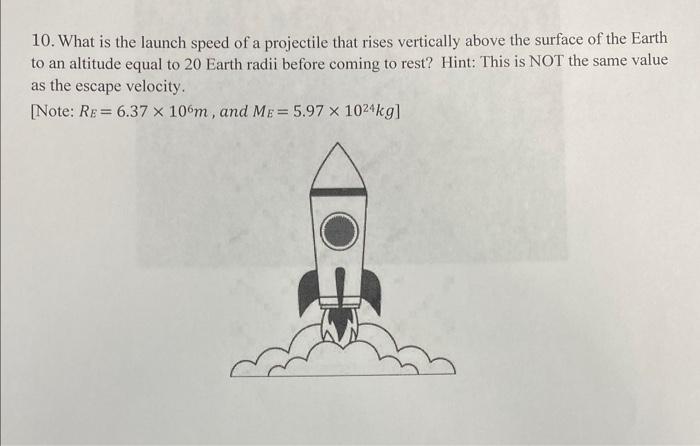 Solved Launch speed of a projectile | Chegg.com