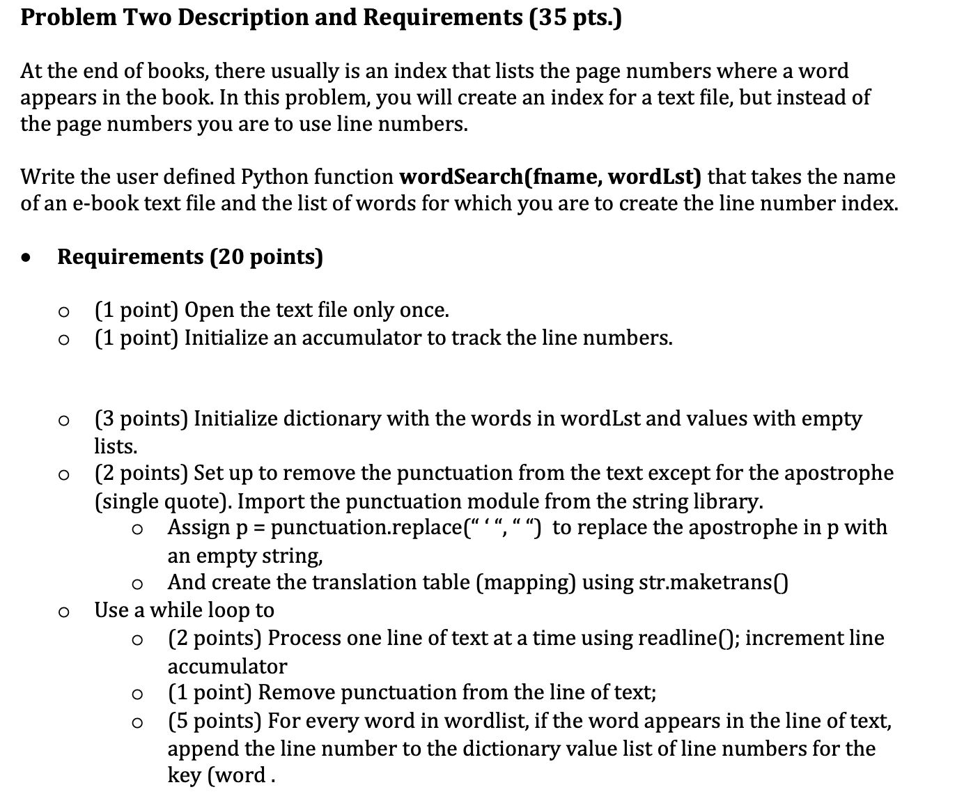 Solved Problem Two Description and Requirements ( 35 | Chegg.com