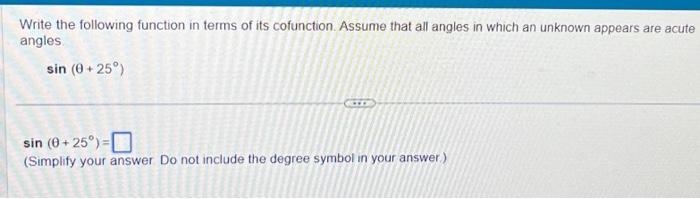Solved Write The Following Function In Terms Of Its