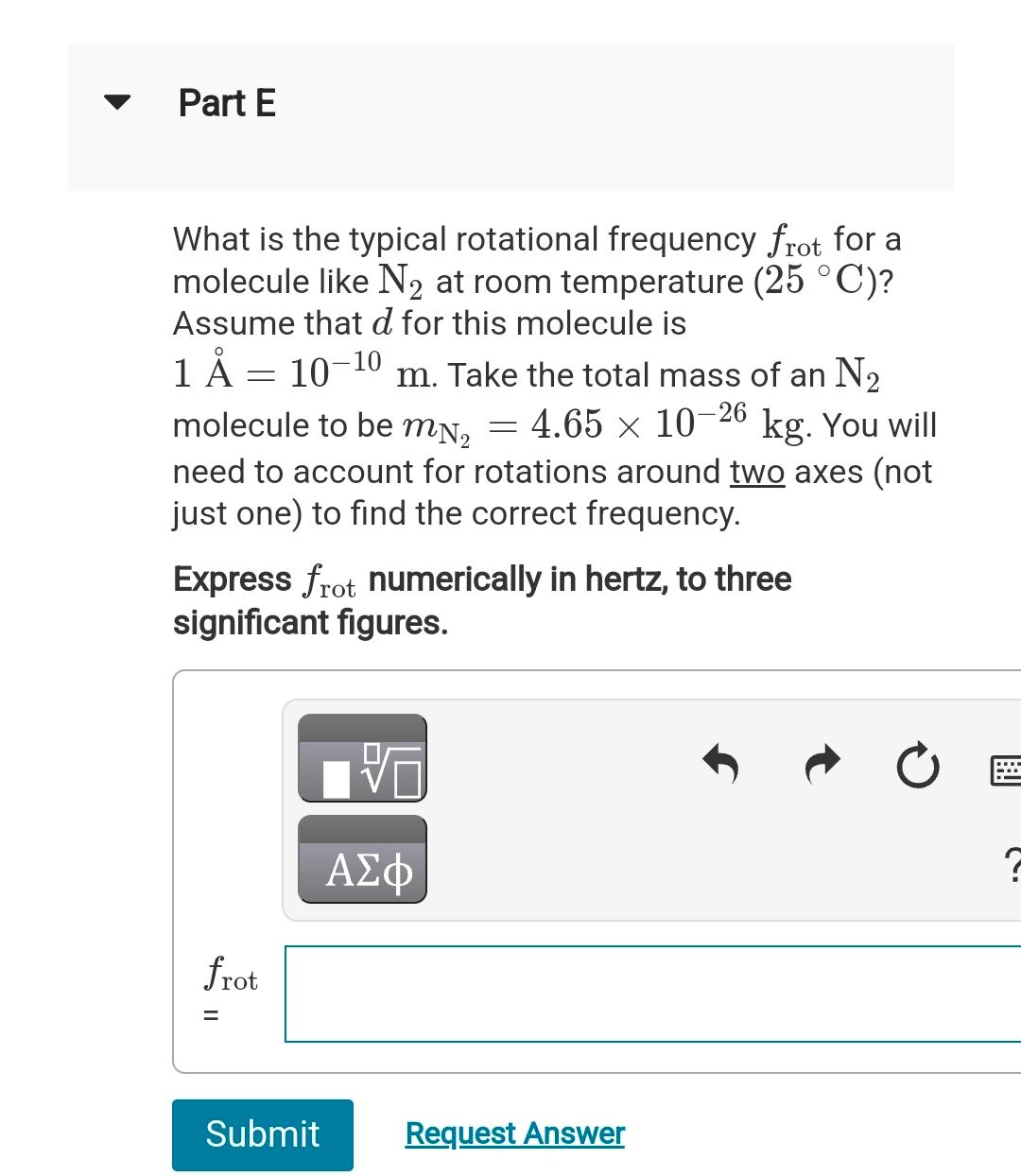 Solved Part EWhat is the typical rotational frequency frot | Chegg.com