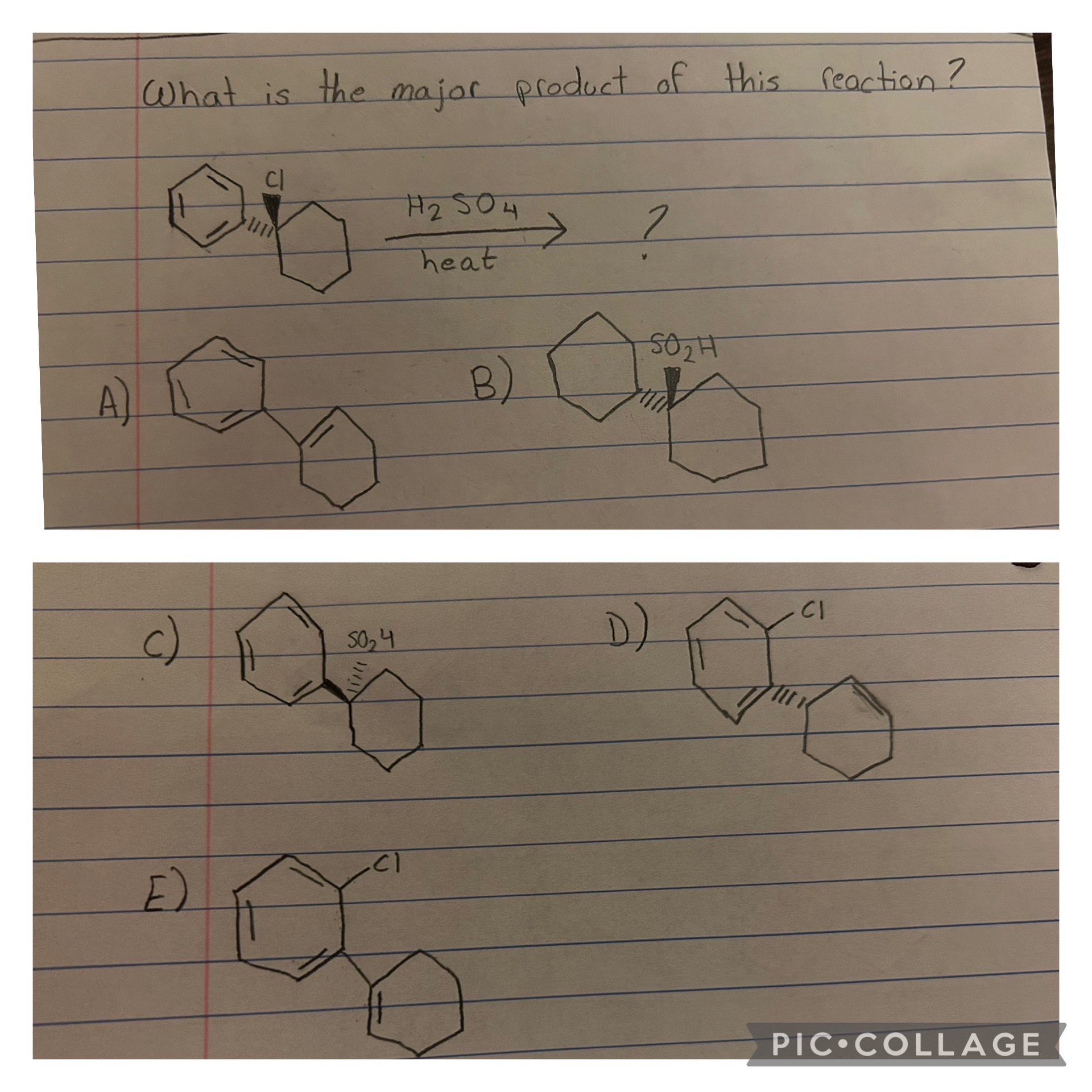Solved What is the major product of this reaction? (Excuse | Chegg.com