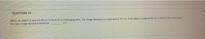 Solved Wixin an object is placed 19 cm in front of a | Chegg.com