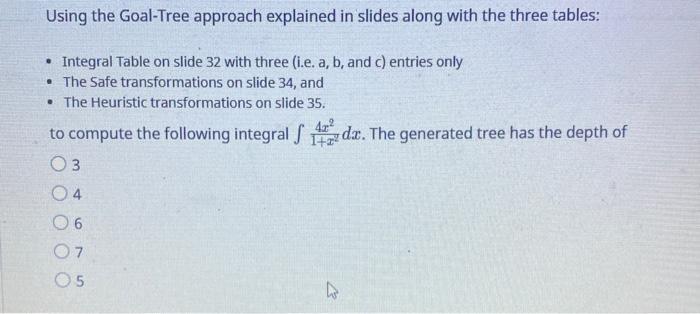Solved Using the Goal-Tree approach explained in slides | Chegg.com