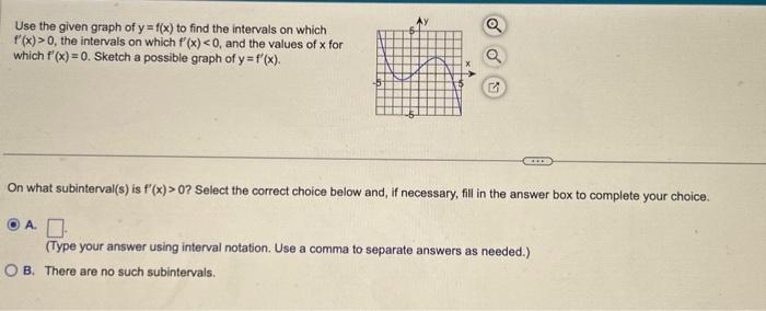 Solved Use the given graph of y=f(x) to find the intervals | Chegg.com