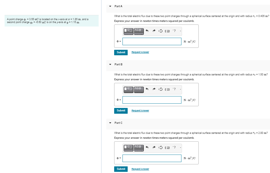 Solved Part AA point charge q1=3.55nC ﻿is located on the | Chegg.com
