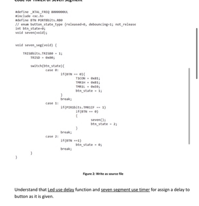 Code of Running LED #define _XTAL_FREQ 808BBBBUL | Chegg.com