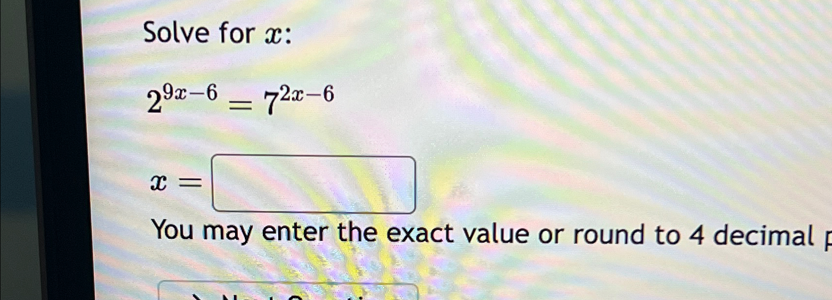 Solved Solve for x :29x-6=72x-6x=You may enter the exact | Chegg.com Solved Solve for x :29x-6=72x-6x=You may enter the exact | Chegg.com