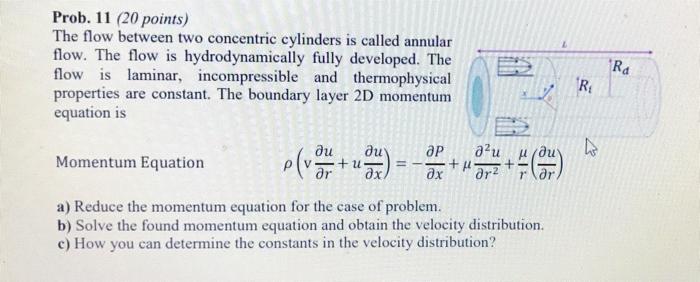 Solved Prob. 10 (6 points) Calculate thermal entrance length | Chegg.com