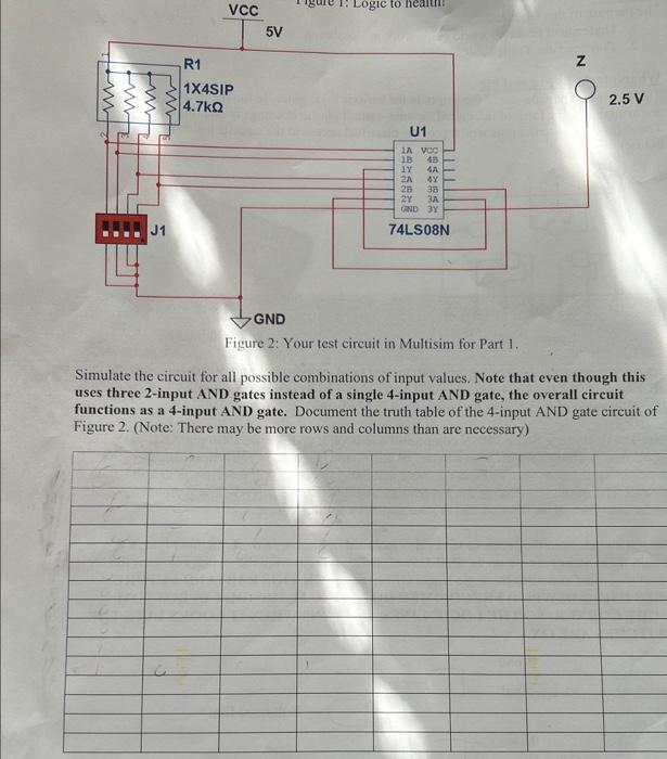 Solved Figure 2: Your test circuit in Multisim for Part 1. | Chegg.com