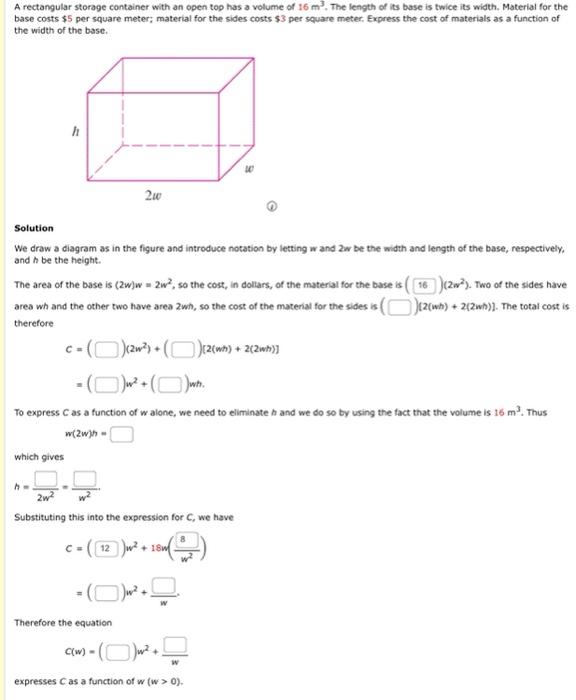 Solved A rectangular storage container with an open top has | Chegg.com