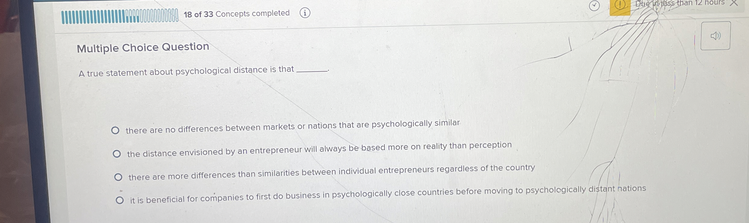 Solved 18 ﻿of 33 ﻿Concepts completedMultiple Choice | Chegg.com