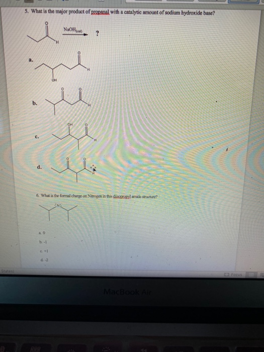 Solved 5. What is the major product of propal with a | Chegg.com