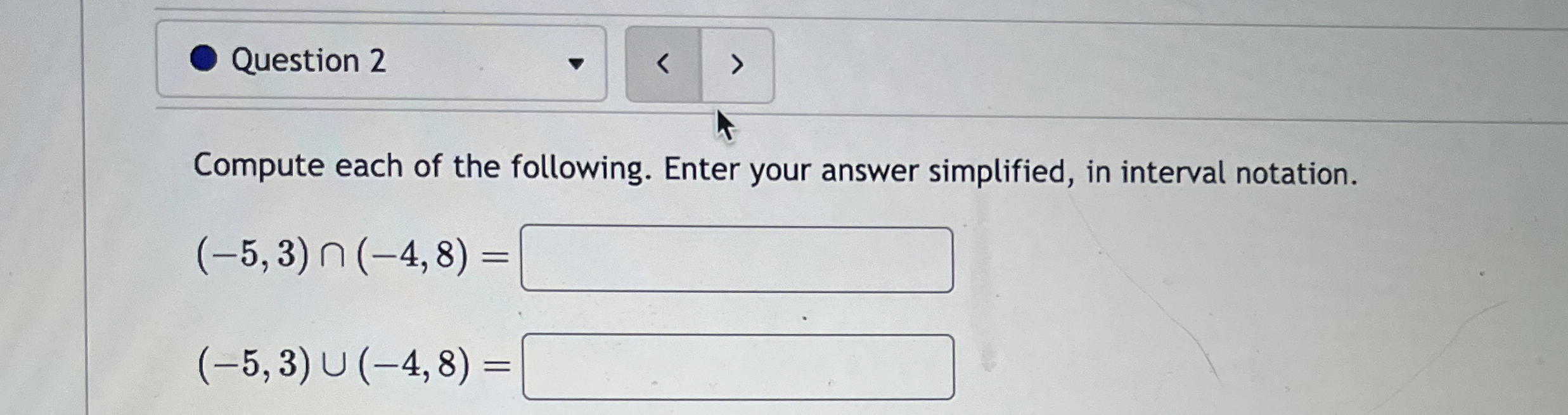 Solved Question 2Compute each of the following. Enter your | Chegg.com