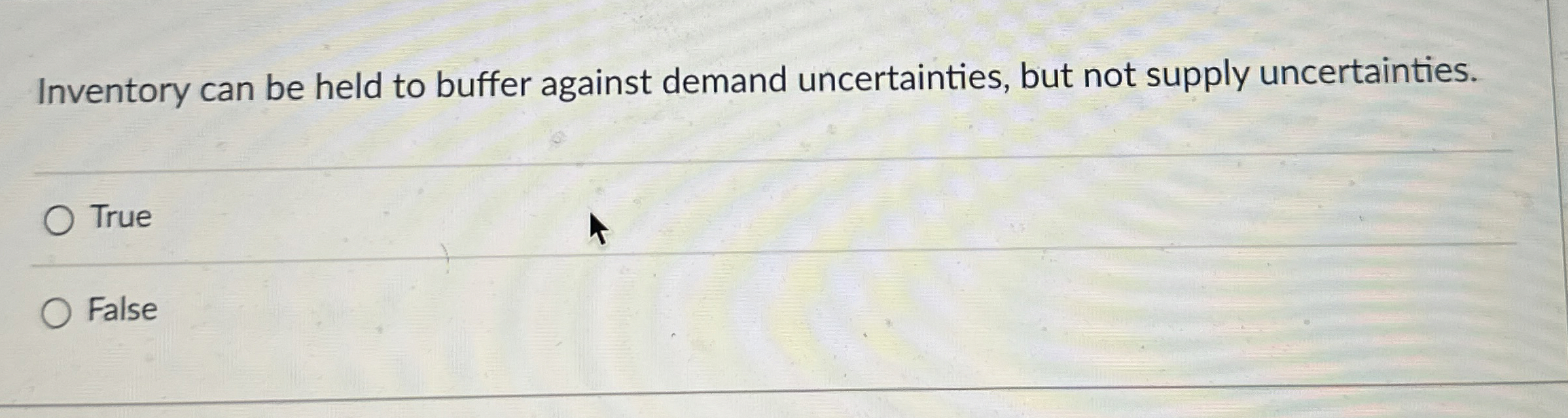 Solved Inventory can be held to buffer against demand | Chegg.com