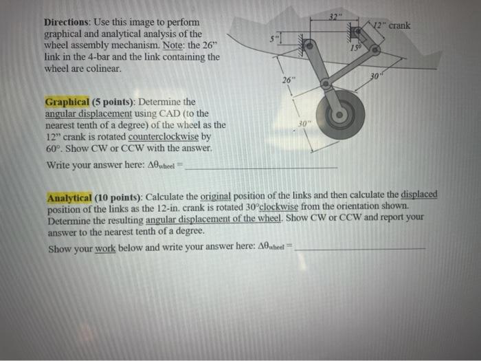 Solved 32 V2" crank Directions: Use this image to perform | Chegg.com