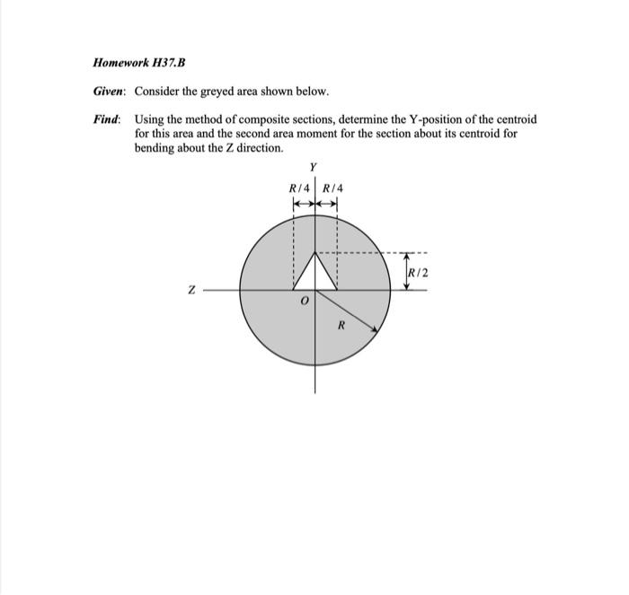 Solved Homework H37.B Given: Consider the greyed area shown | Chegg.com Solved Homework H37.B Given: Consider the greyed area shown | Chegg.com