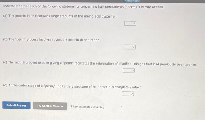 Solved Indicate whether each of the following statements | Chegg.com