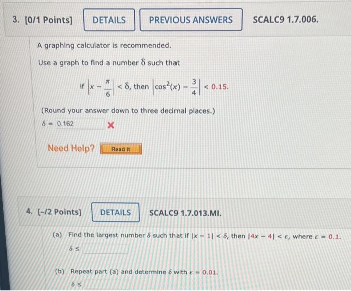 Solved A graphing calculator is recommended. Use a graph to | Chegg.com