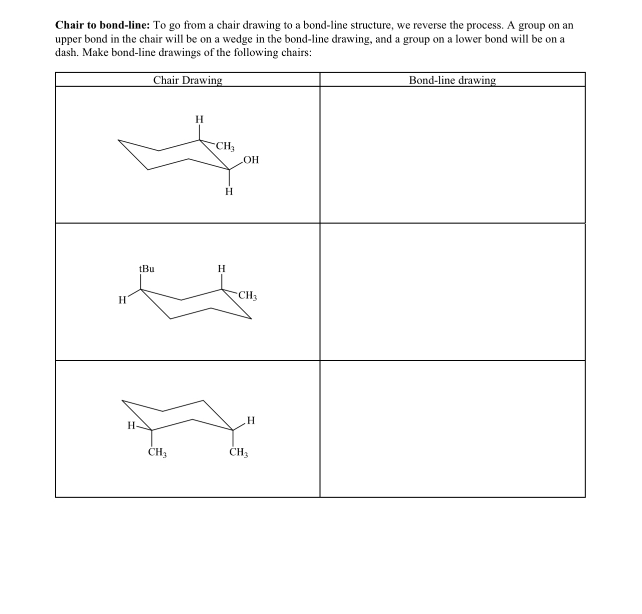 Solved Chair to bond-line: To go from a chair drawing to a | Chegg.com