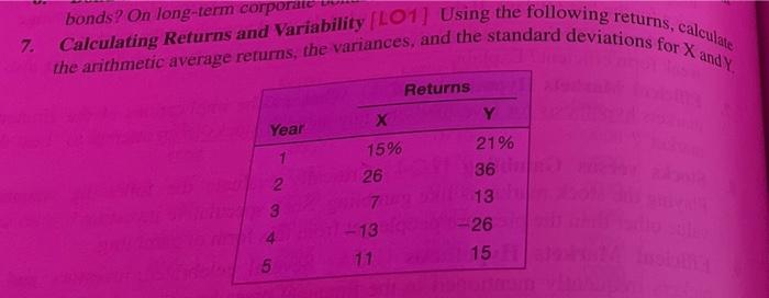 Solved bonds? On long-term corporate 7. Calculating Returns | Chegg.com