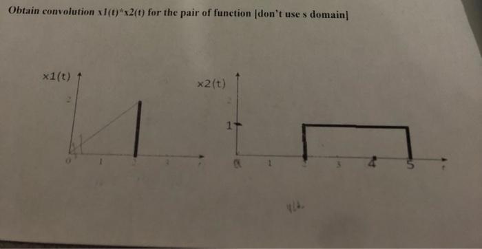 Solved Obtain convolution xi(t) x2(t) for the pair of | Chegg.com