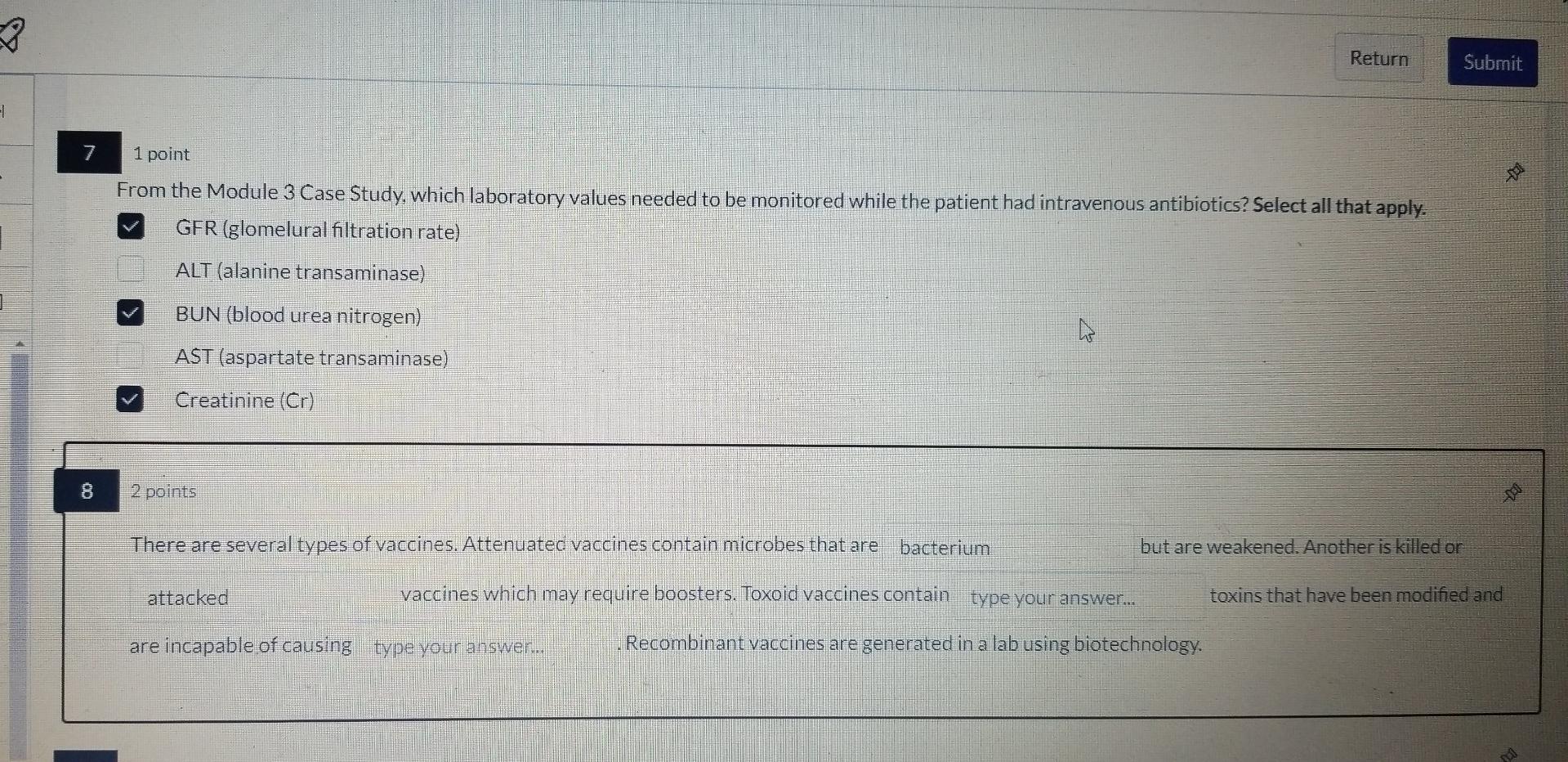 Solved From the Module 3 Case Study, which laboratory values | Chegg.com