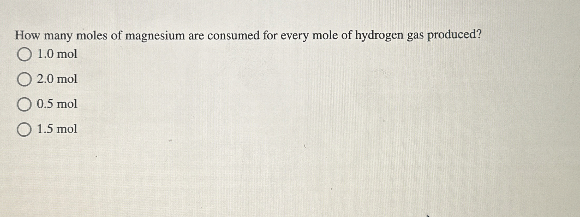 Solved How many moles of magnesium are consumed for every | Chegg.com