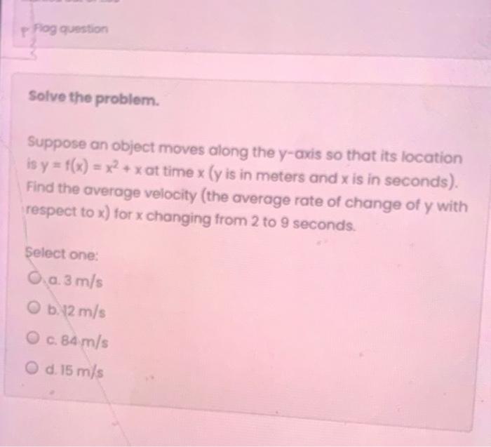 Solved Pog question Solve the problem. Suppose an object | Chegg.com
