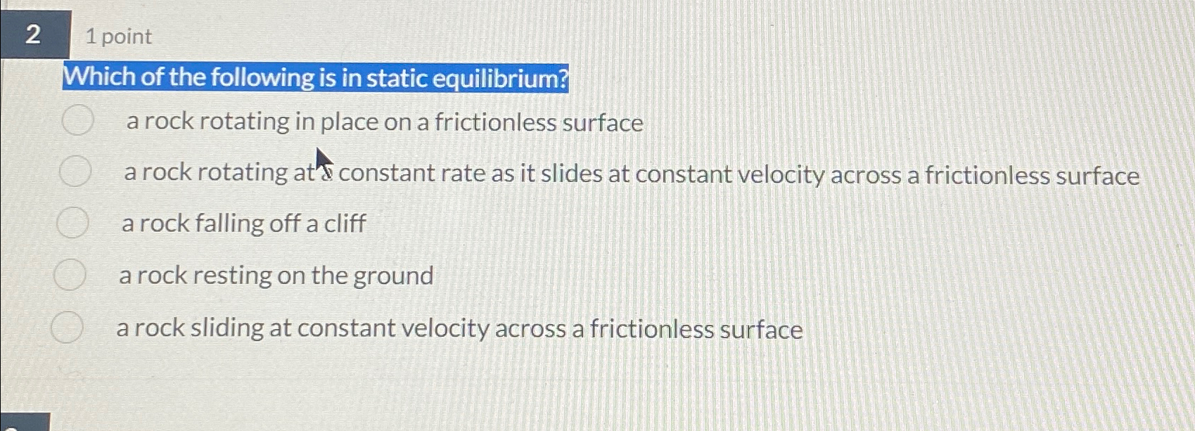 Solved 21 ﻿pointWhich of the following is in static | Chegg.com