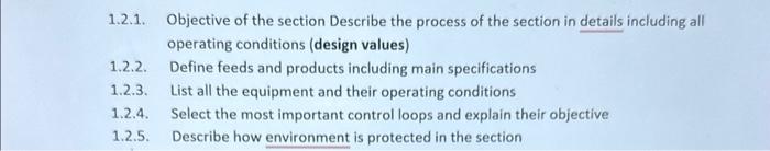 Solved 1.2.1. Objective of the section Describe the | Chegg.com