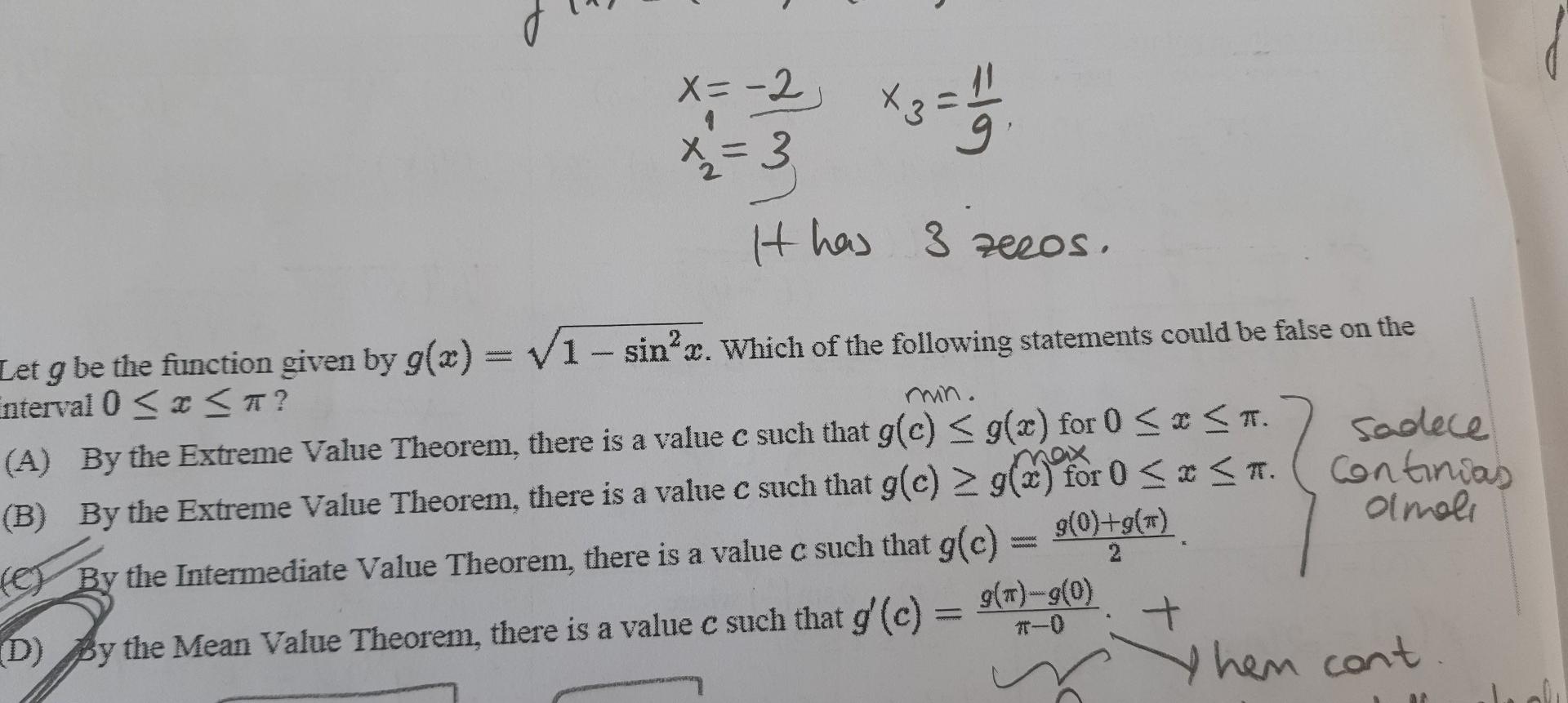 Solved x=3−2x3=911.x21=1+ has 3 zeeos. Let g be the | Chegg.com