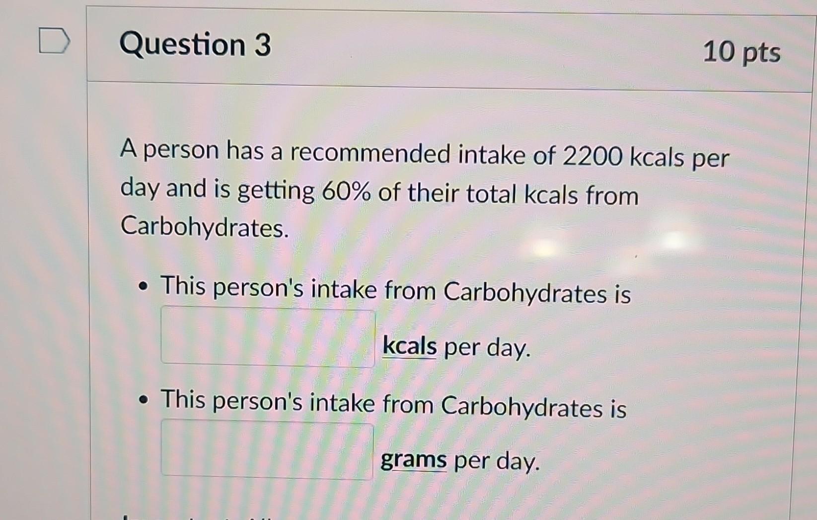 Solved If a food item has 8 grams of Protein, 13 grams of | Chegg.com
