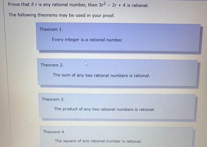 Solved Prove that if ris any rational number, then 3r2 - 2r | Chegg.com