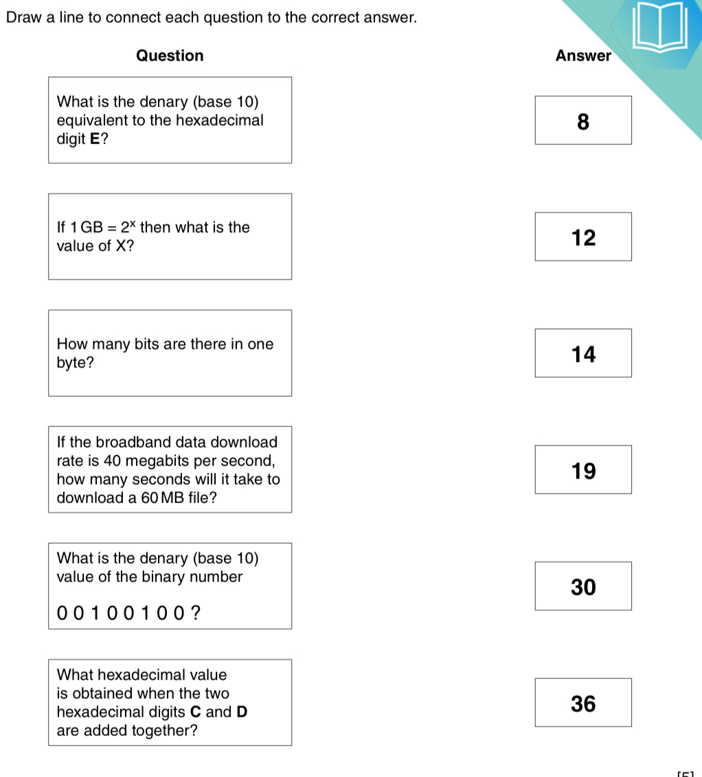 Solved Draw a line to connect each question to the correct | Chegg.com