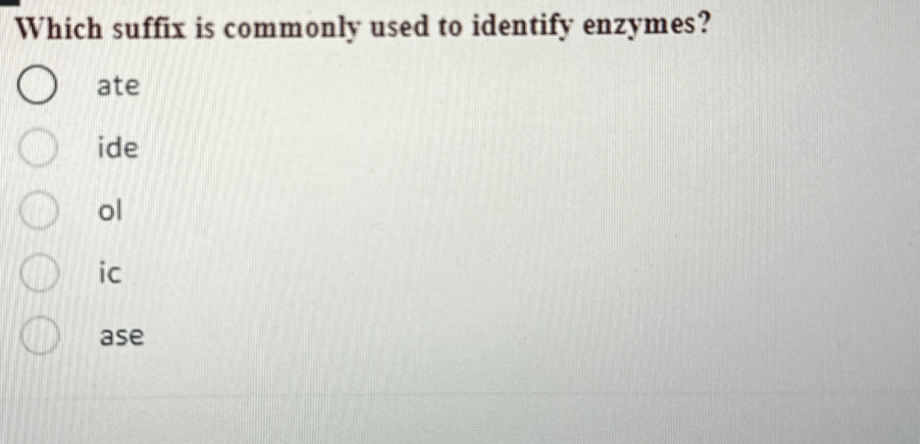 Solved Which suffix is commonly used to identify | Chegg.com