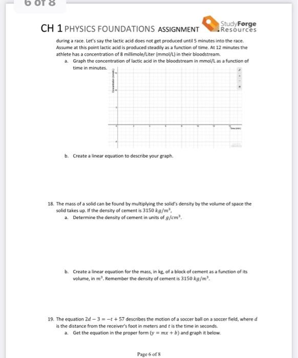 Solved CH 1 PHYSICS FOUNDATIONS ASSIGNMENT StudyForge | Chegg.com