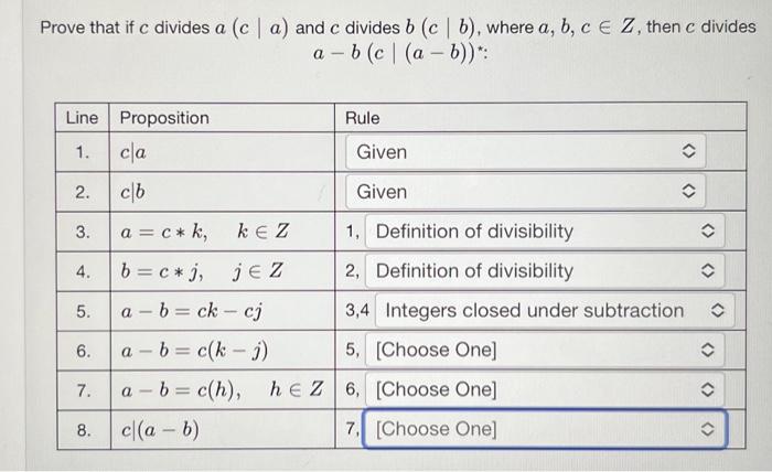 Solved Prove that if c divides a(c∣a) and c divides b(c∣b), | Chegg.com