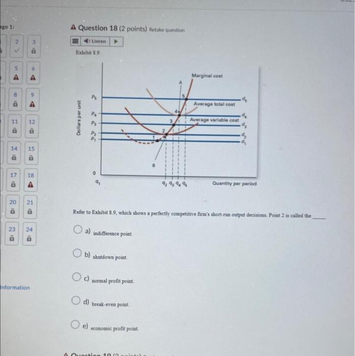 Solved A Question 18 ( 2 points) Detalic question Exhibit 89 | Chegg.com