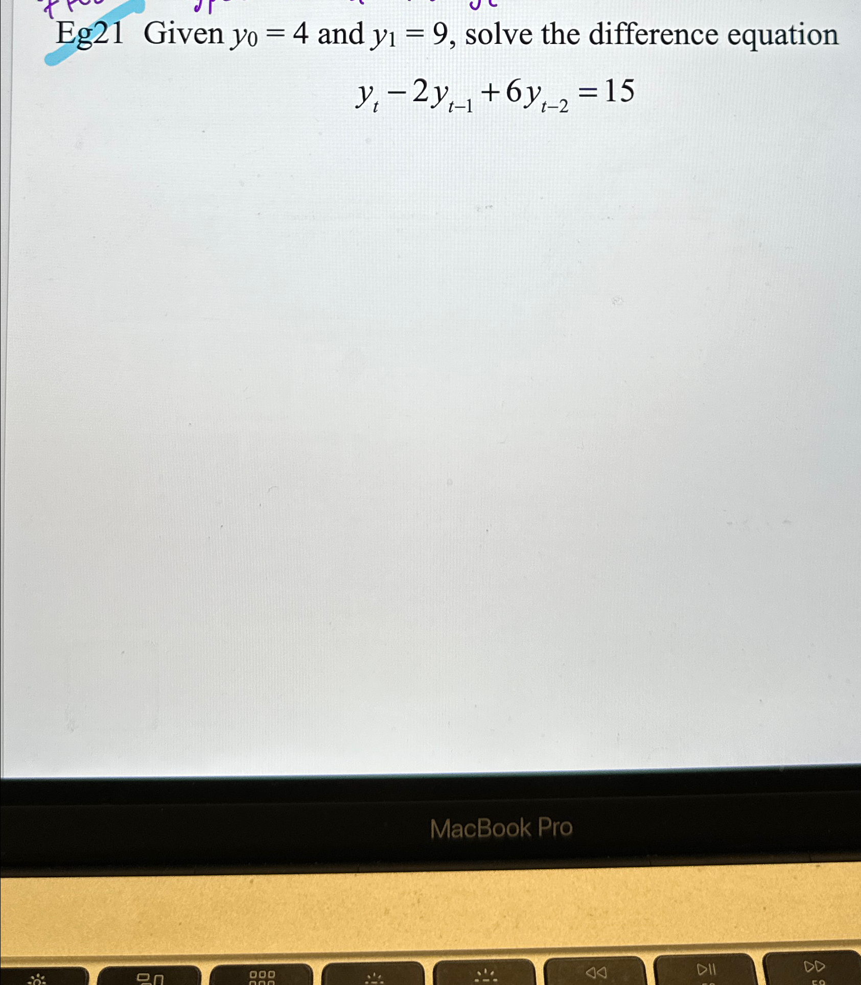 Solved Given y0=4 ﻿and y1=9, ﻿solve the difference | Chegg.com