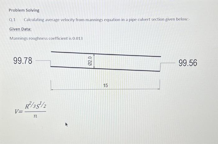 Solved Problem Solving Q.1 Calculating average velocity from | Chegg.com