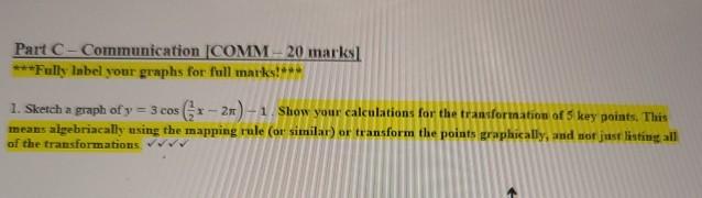 Solved Part C- Communication (COMM - 20 marks ***Fully Inbel | Chegg.com