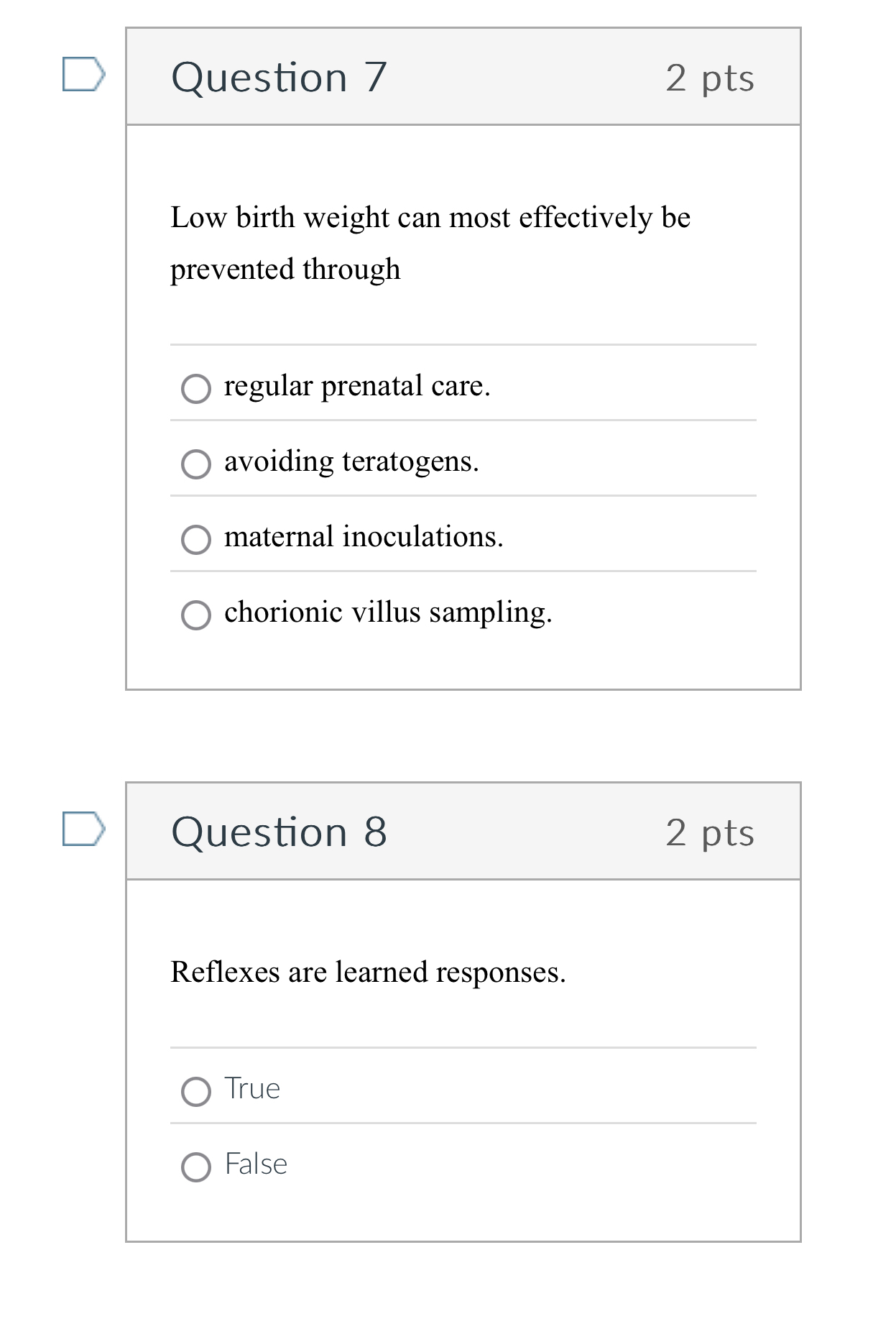 Solved Question 72 ﻿ptsLow birth weight can most effectively | Chegg.com