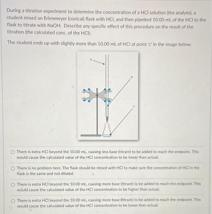 Solved Consider the buret initial reading (left buret in | Chegg.com