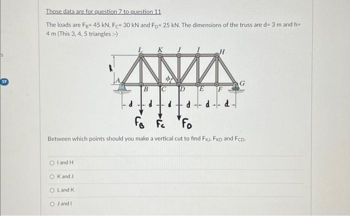 Solved The loads on the truss are : FE=32kN,FD=56kN,FC=40kN | Chegg.com