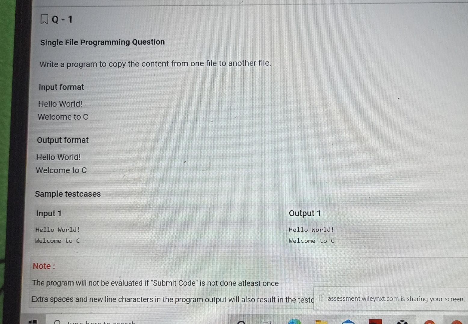 Solved DQ-1 Single File Programming Question Write a program | Chegg.com