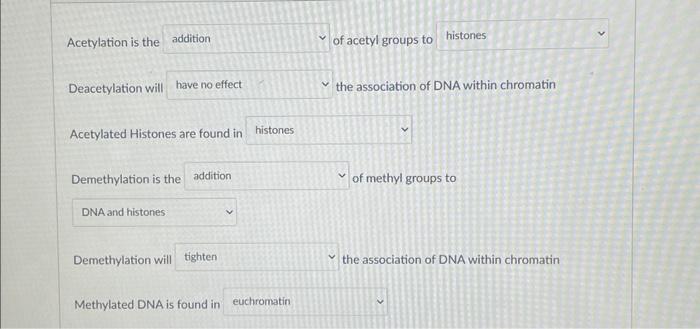 Solved Acetylation is the Deacetylation will of acetyl | Chegg.com
