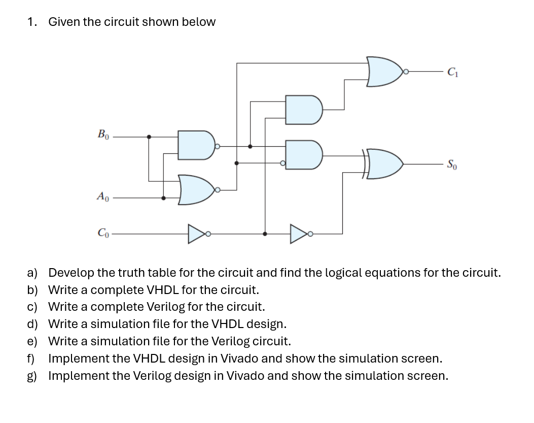 Given the circuit shown belowa) ﻿Develop the truth | Chegg.com