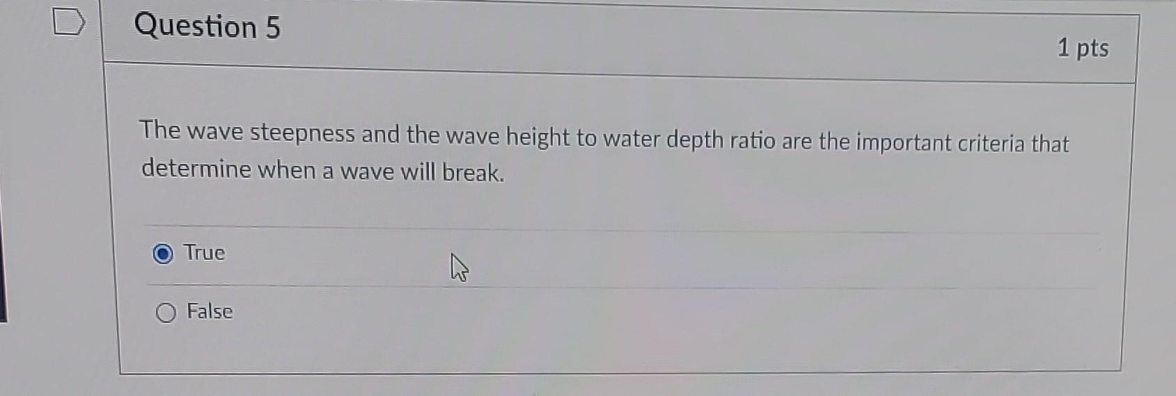 Solved The wave steepness and the wave height to water depth | Chegg.com
