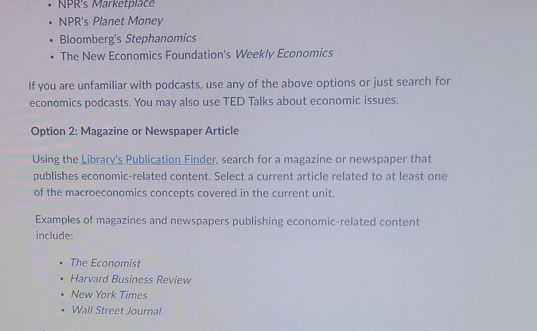 Solved Topic: Current Events in Macroeconomics - | Chegg.com