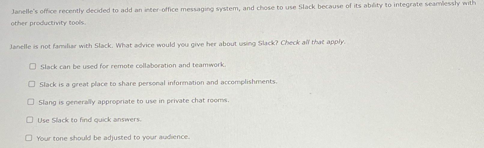 Solved Janelle's office recently decided to add an | Chegg.com